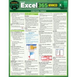 Buy QuickStudy Microsoft Excel 365: Advanced Laminated Study Guide | Buildersbook.com
