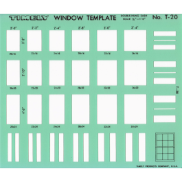 DOUBLE-HUNG WINDOWS 1/4" SCALE TEMPLATE: Builder's Book, Inc.Bookstore