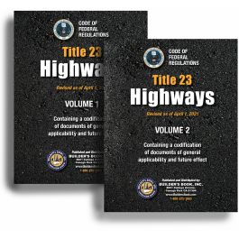 Buy 23 CFR Highways Revised April 2021, 2 Volume Set | Buildersbook.com
