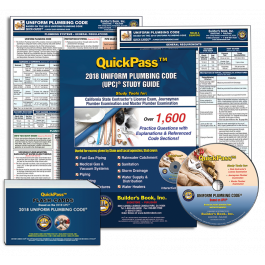 Quick-Pass 2018 Uniform Plumbing Code Study Guide Combo