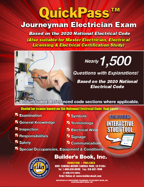 Journeyman Electrician Exam QuickPass Flash-Cards Based On The 2020 NEC