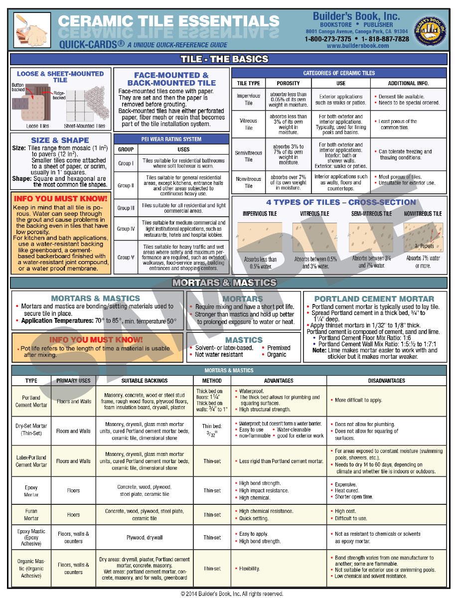 Ceramic Tile: Step-by-Step: Builder's Book, Inc.Bookstore