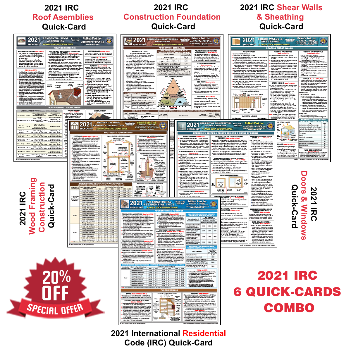 Buy 2021 Code Reference Quick-Cards COMBO | Buildersbook.com