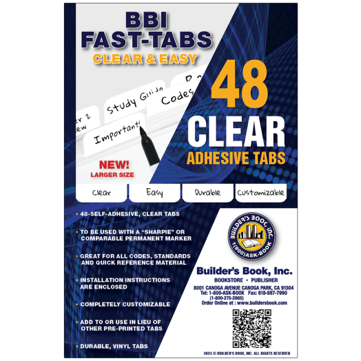 BBI Fast-Tabs | Builder's Book, Inc.Bookstore
