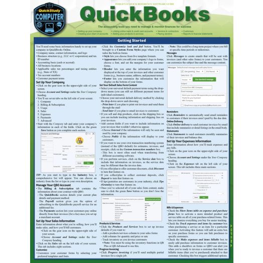 Quick Reference Guides: BarCharts/Permacharts - STUDY GUIDES