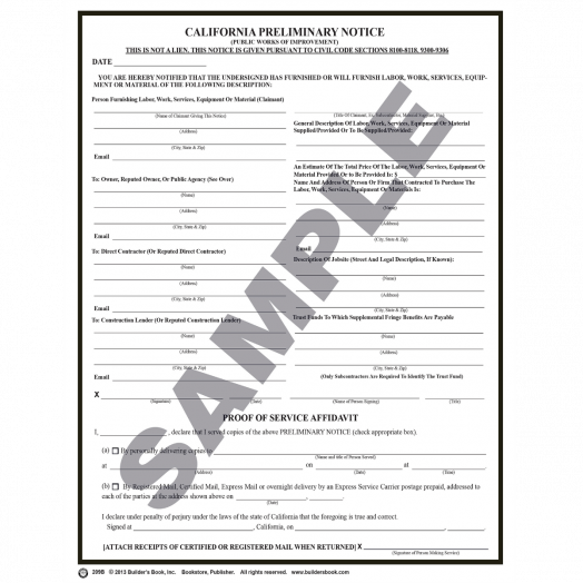 California Forms & Contracts | Builder's Book