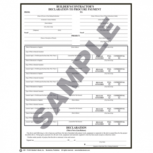 California Forms & Contracts | Builder's Book