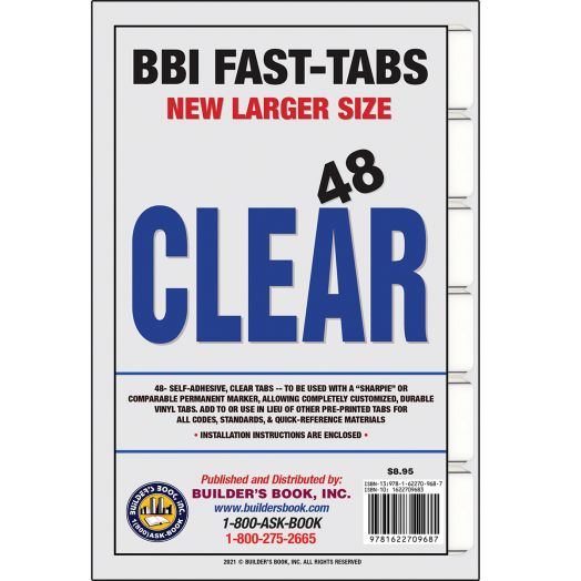 BBI Fast-Tabs | Builder's Book, Inc.Bookstore