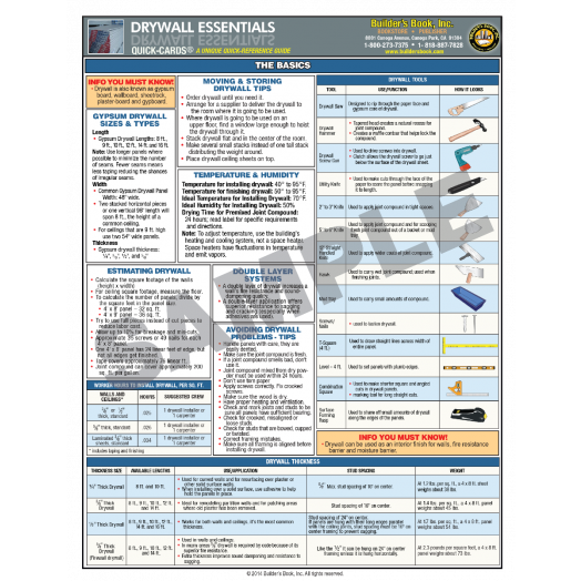 Construction Quick Cards |Builder's Book