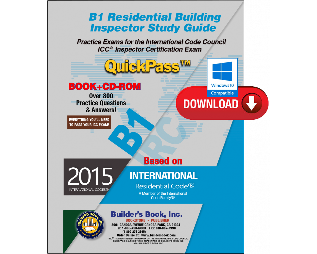 B1 Residential Building Inspector QuickPass Study Guide Based on 2015 ...