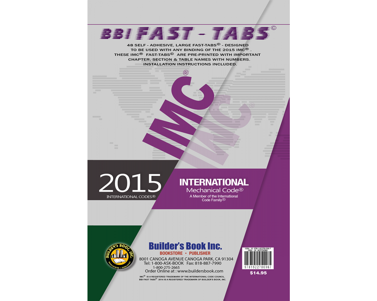 2015 International Mechanical Code Fast Tabs: Builder's Book, Inc.Bookstore