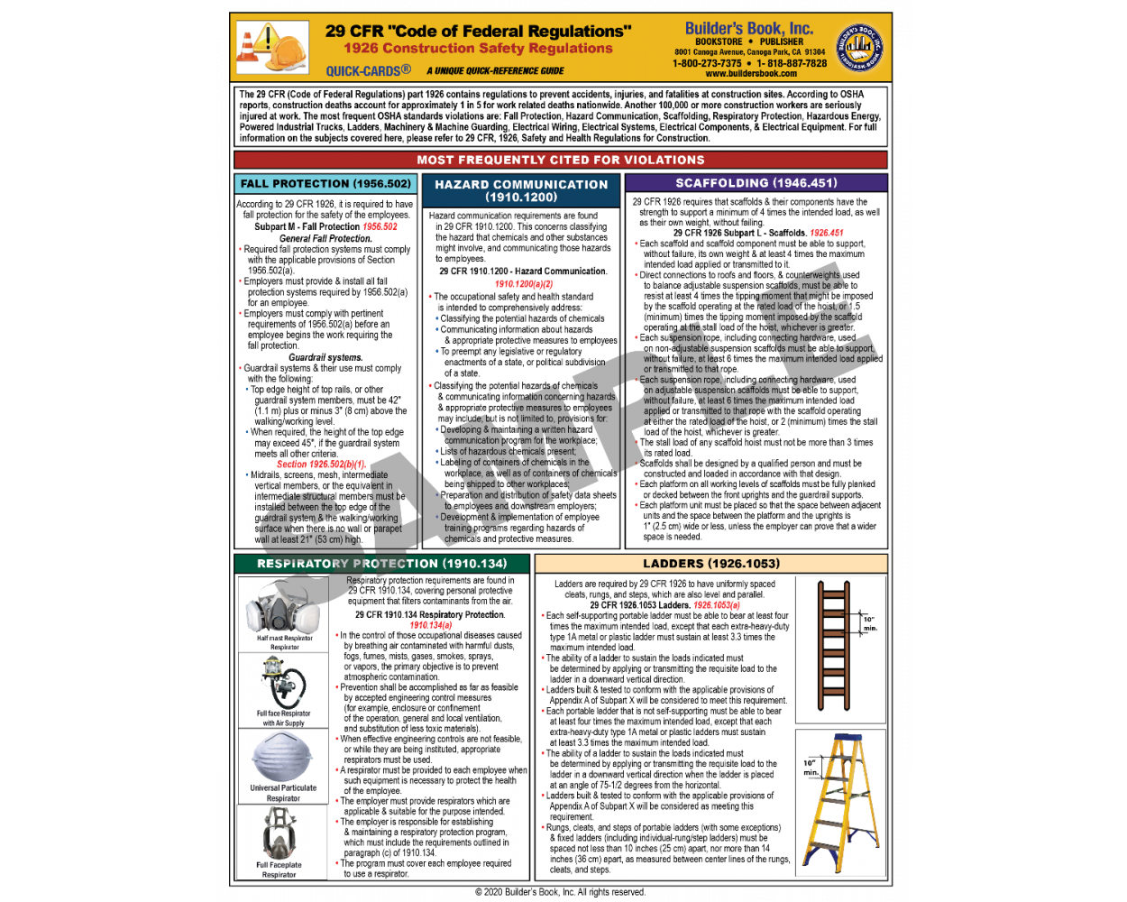 29 CFR "Code of Federal Regulations" Quick-Card