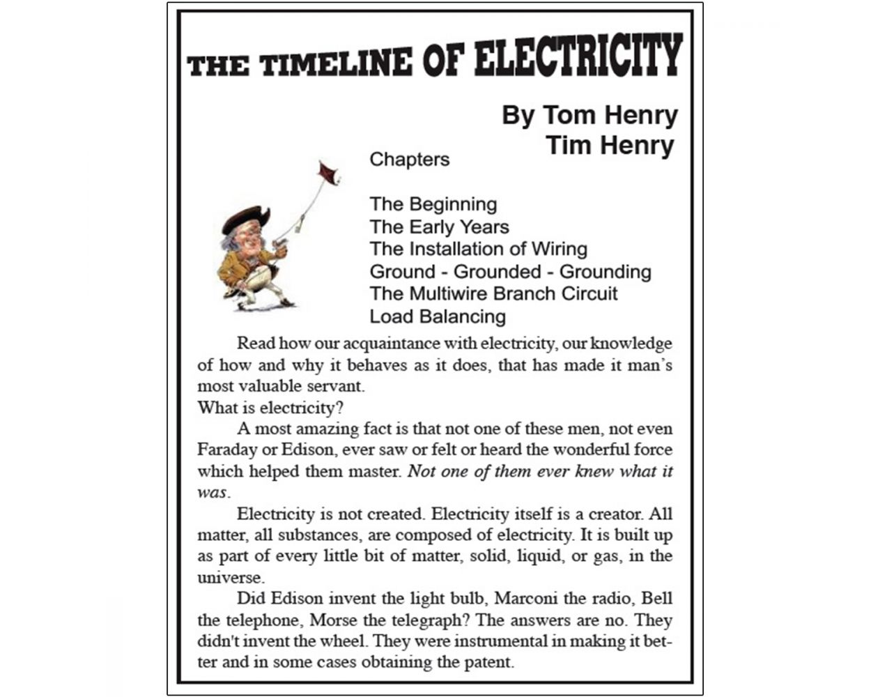 Buy The Timeline of Electricity By Tom Henry | Buildersbook.com