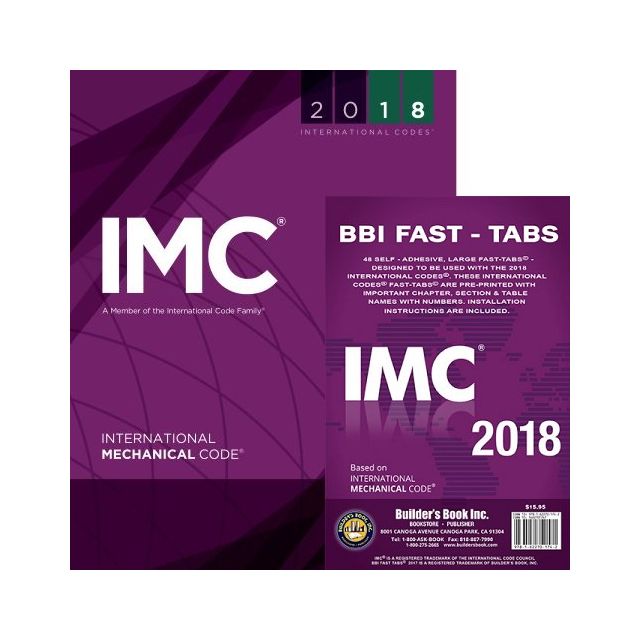 2018 International Mechanical Code (IMC) Quick-Card: Builder's Book ...