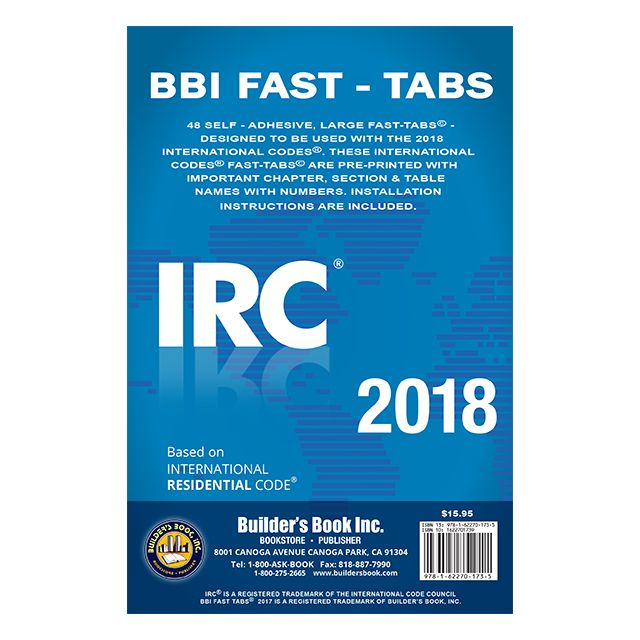 2018 International Residential Code (IRC) Quick-Card: Builder's Book ...