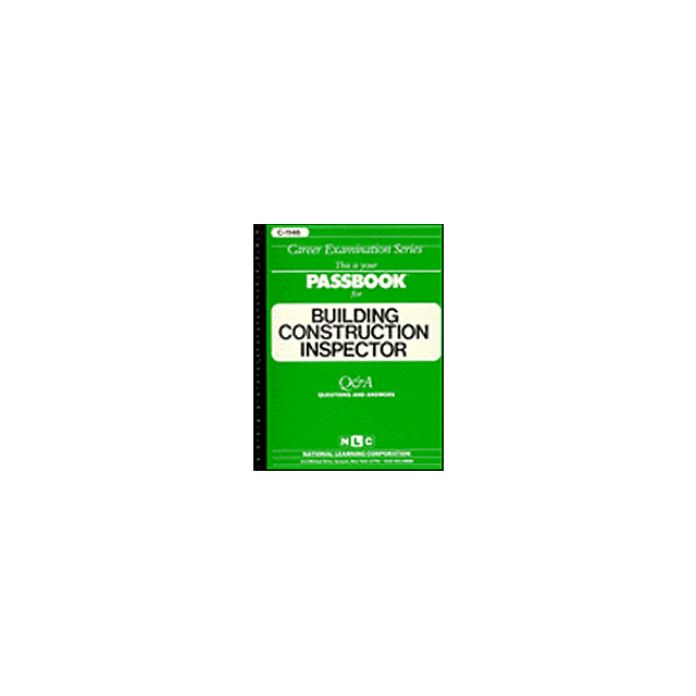 Construction Inspector Passbook: Builder's Book, Inc.Bookstore