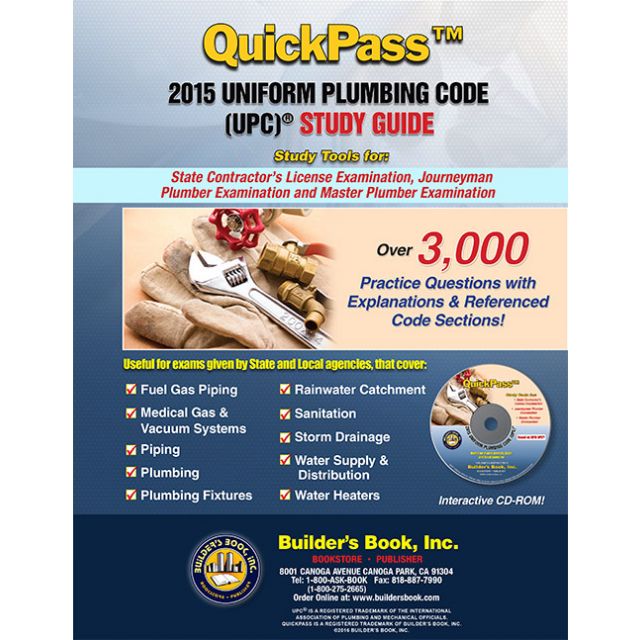 Uniform Plumbing Code Quick-Card Based on the 2015 UPC: Builder's Book ...