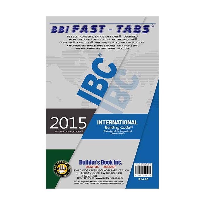 2015 International Building Code Fast Tabs: Builder's Book, Inc.Bookstore