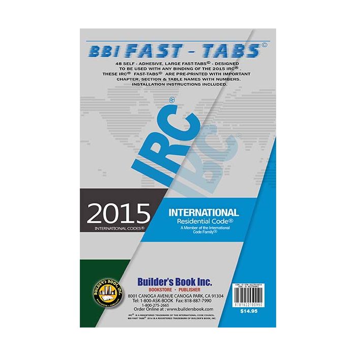 2015 International Residential Code Fast Tabs: Builder's Book, Inc ...