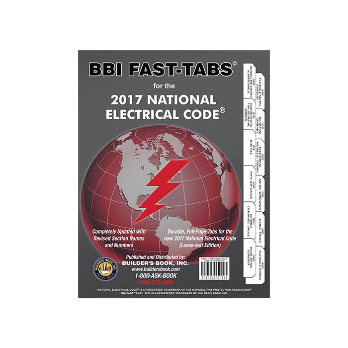 2017 National Electrical Code (NEC) Loose-leaf BBI Fast-Tabs: Builder's ...