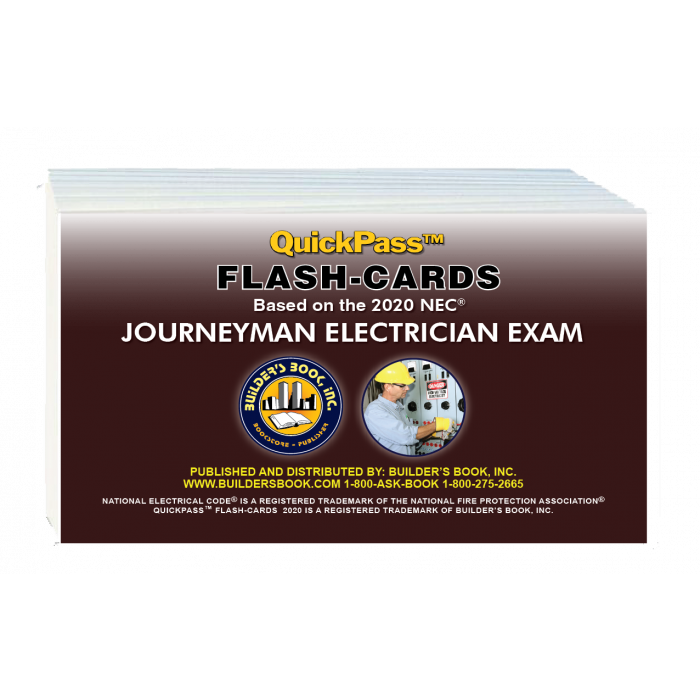Journeyman Electrician Exam QuickPass Flash-Cards Based On The 2020 NEC