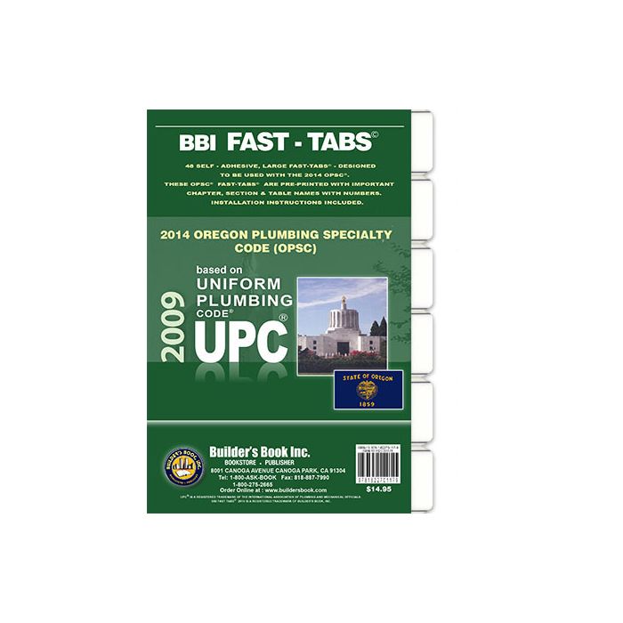 2014 Oregon Plumbing Specialty Code Fast-Tabs: Builder's Book, Inc ...