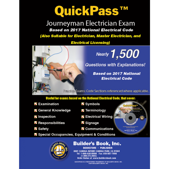 Journeyman Electrician QuickPass Exam Guide based on the 2017 NEC