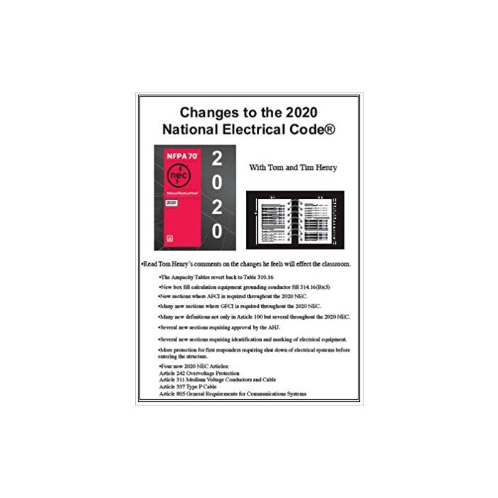 Changes to the 2020 National Electrical Code