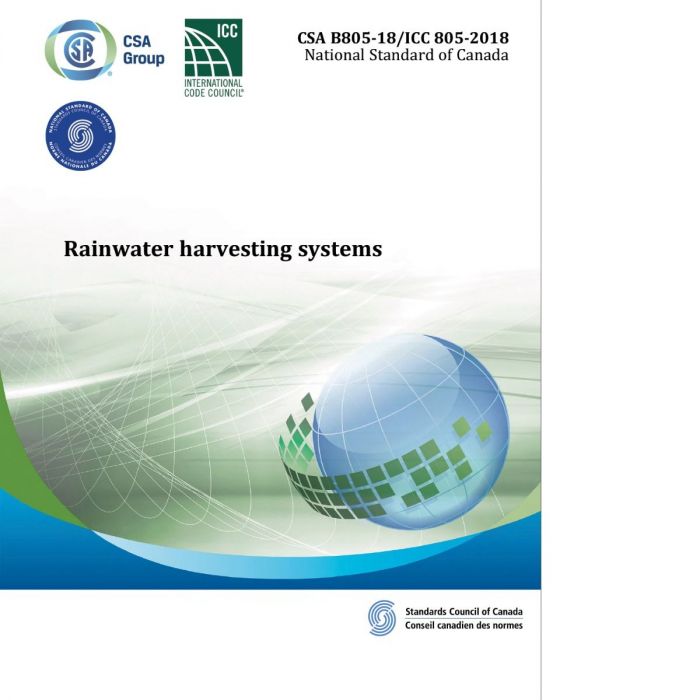 CSA B805-18/ICC 805-2018 - Rainwater Harvesting Systems