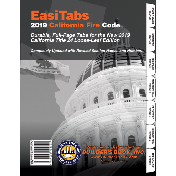 2019 California Fire Code, Title 24 Part 9. Loose-Leaf EasiTabs