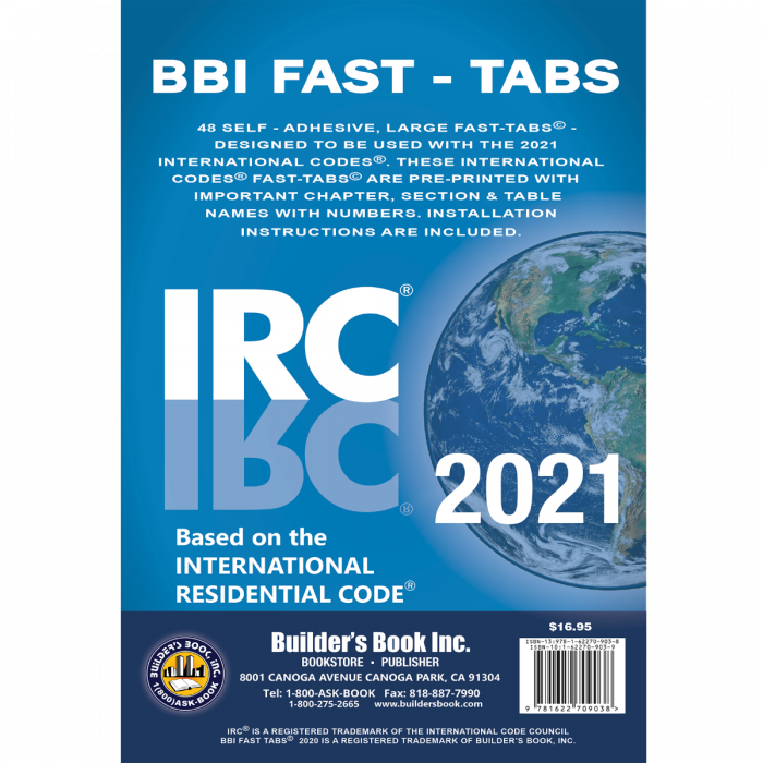 2021 International Residential Code (IRC) Fast Tabs
