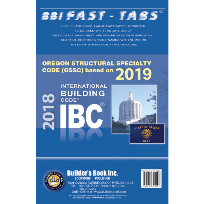 2019 Oregon Structural Specialty Code Fast-Tabs