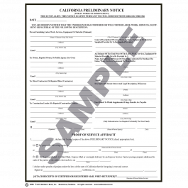 209B - California Preliminary Notice (for Public Works) (Download)