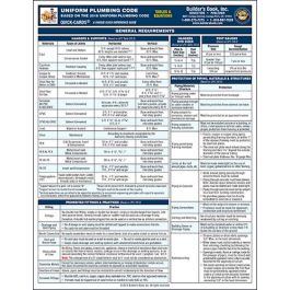 2018 Uniform Plumbing Code Tables & Equations Quick-Card: Builder's ...