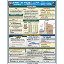 2012 International Residential Code (IRC) Quick-Card: Builder's Book ...