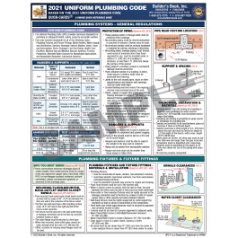 2021 Uniform Plumbing Code Quick-Card